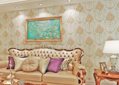 China Removable Moisture Proof Country Style Wallpaper , Floral Pattern Non Woven Wallcoverings for sale