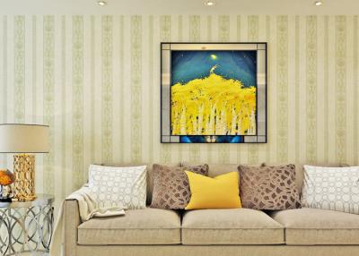 China Removable contemporary Style Stripped non woven wallpaper house decor adhesive for sale