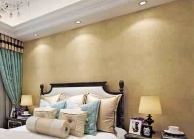 China Gold Multifilament Non - Woven Modern Removable Wallpaper / Breathable Wallpaper for sale