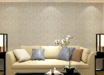 China Colorful luxury wallpaper for walls , Floral sticky back wallpaper house design for sale