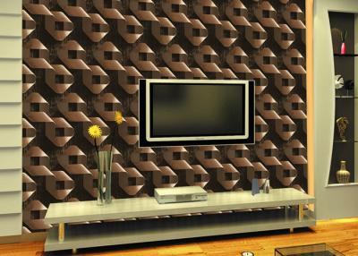 China Mould Proof home interior wallpaper , Modern Removable Wallpaper With Geometric Pattern for sale