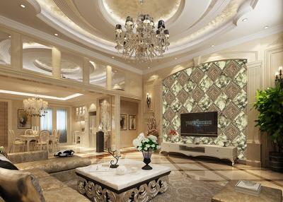 China House decoration European Style Wallpaper luxurious Background Diamond Marble And Wooden Pattern for sale