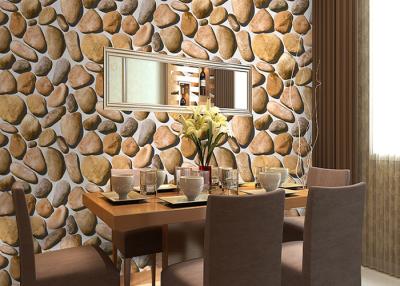 China Cobblestone Printing Natural 3D Home Living Home Decor Wallpapers CE / ISO / SGS / CSA Test for sale