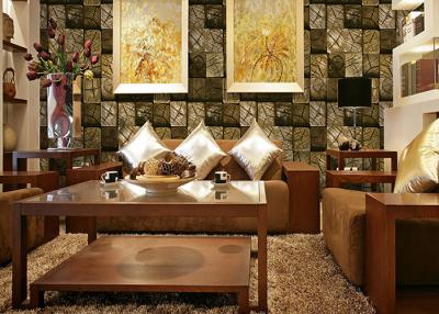 China 3D Wooden Washable Living Room Wall Coverings For Room Decoration 0.53*10M for sale