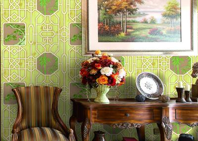 China Bamboo Tree Geometric Printing Interior Decor Wallpaper Living Room Wallpaper for sale