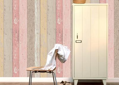 China Colorful Wood Foam Waterproof PVC Vinyl Wallpaper Vertical Stripe Wallpaper for sale