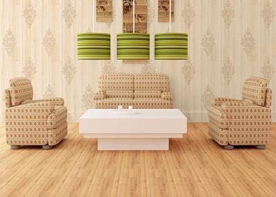 China Natural Damask Pattern Wood Modern Removable Wallpaper With Foam Surface Treatment for sale