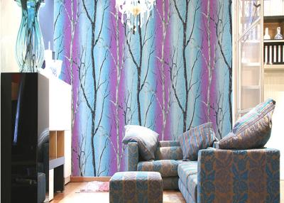 China Non Pasted PVC Interior Room Wallpaper Asian Style Wallpaper With Tree Printing for sale