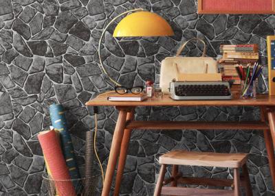 China Stone Printing Chinese Style Washable PVC Vinyl Wallpaper For Interior Room Decoration for sale