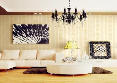 China Curve Living Room / Bedroom Modern Removable Wallpaper For TV Background for sale
