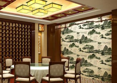 China Chinese Landscape Ancient Poetry Interior Room Wallpaper Hotel / TV Background Wallpaper for sale