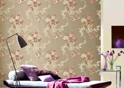 China Flower Pattern American Vintage Country Style Wallpaper With Embossed Surface for sale