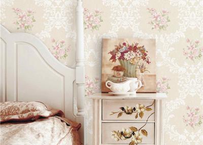 China Flowers Damask Printing Concise European Country Style Wallpaper Non Pasted for sale