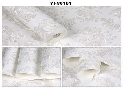 China Embossed Bed Room Self Adhesive Wallpaper Non Woven Wallcoverings 0.53*10M for sale