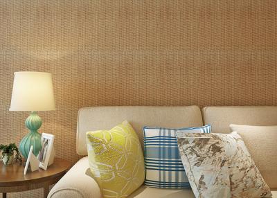China Strippable Washable 3D Bamboo Weaving Wall Covering PVC Wallpaper for sale