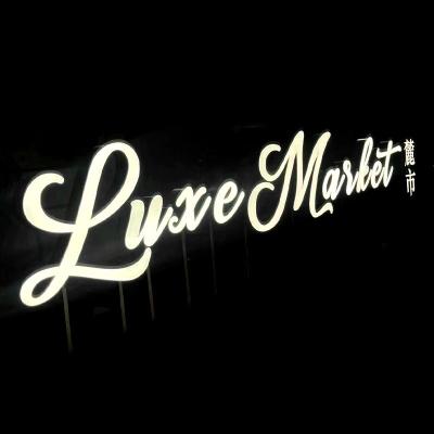 Cina Office Home Decor Nome Logo Impresa LED Metal Sign Acrilico LED Illuminato Sign Custom in vendita