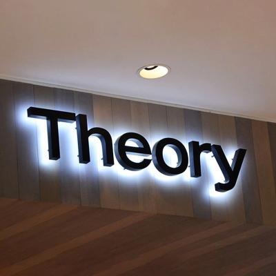 Cina Office Home Decor Nome Logo Impresa LED Metal Sign Acrilico LED Illuminato Sign Custom in vendita