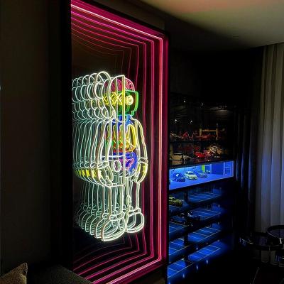 Cina Stile di design contemporaneo Magic Tunnel Mirror Wall Hanging Infinite 3d Led Infinity Mirror in vendita