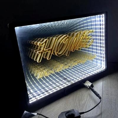 Cina Stile di design contemporaneo Magic Tunnel Mirror Wall Hanging Infinite 3d Led Infinity Mirror in vendita