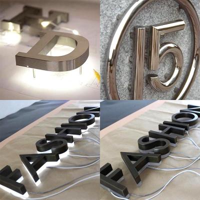 Cina PC Acrilico Lettere 3D LED retroilluminato Tavolo pubblicitario per esterni a 28 ° C in vendita