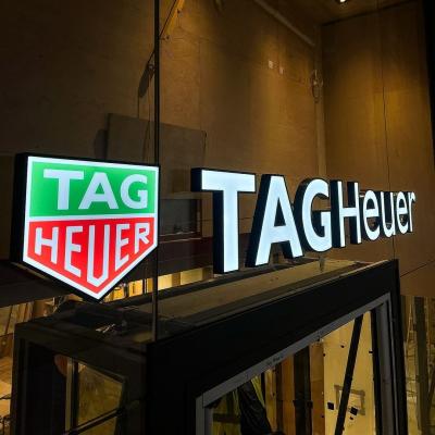 Cina Segno di carta per muro interno in acciaio inossidabile 3d personalizzato con display ad effetto luminoso in vendita