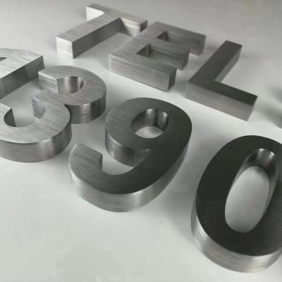 Cina Segni personalizzati di lettere in metallo 3D Segno murale in acciaio inossidabile per negozi e scritte esterne in vendita