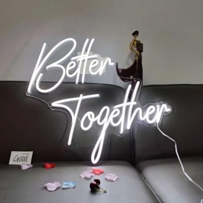 Cina Marquette di nozze illumina lettere segno al neon per decorazioni personalizzate in vendita