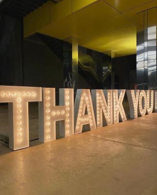Cina Lettere a lampadina a LED personalizzate per la decorazione del matrimonio Lettere Mr e Mrs Marquee in vendita