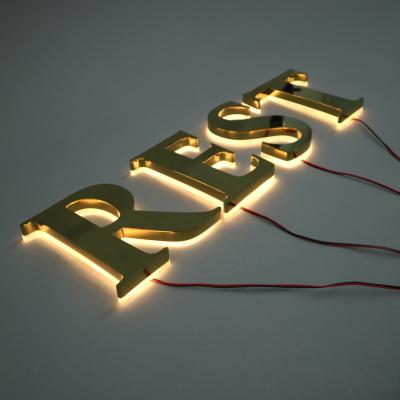 Cina LED Strips Fonte di luce Custom Metal Storefront Outdoor Front 3D Shop Business Signage in vendita