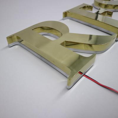 Cina LED Strips Fonte di luce Custom Metal Storefront Outdoor Front 3D Shop Business Signage in vendita