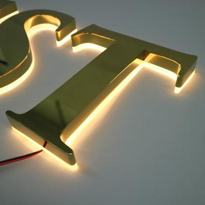 Cina LED Strips Fonte di luce Custom Metal Storefront Outdoor Front 3D Shop Business Signage in vendita