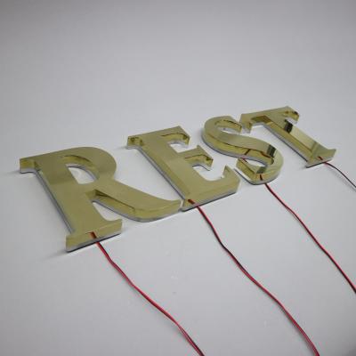 Cina LED Strips Fonte di luce Custom Metal Storefront Outdoor Front 3D Shop Business Signage in vendita
