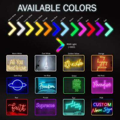 China 28C Neon Light Drop Envío para hoteles Logotipo personalizado Señal de boda Nombre de negocio en venta