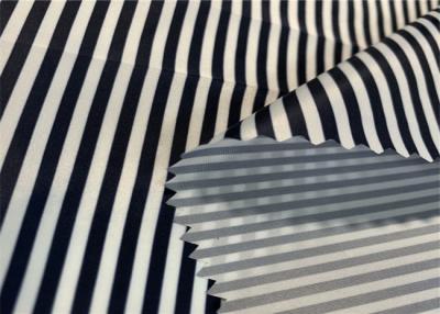 Cina tessuto a strisce in bianco e nero del poliestere di 55GSM 290t in vendita