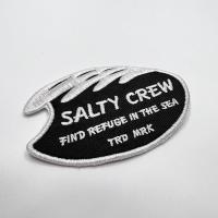 China Sea Life 3D Embroidery Patch Hook And Loop Backing Garment Patch for sale
