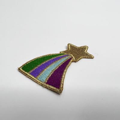 Cina Toppe ricamate personalizzate con stelle colorate lavabili per borsa di stoffa per cappelli in vendita