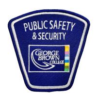China Custom Embroidery Patch Iron On Merrow Border Twill Felt Polyester Logo Patch 2x3 Inch for sale