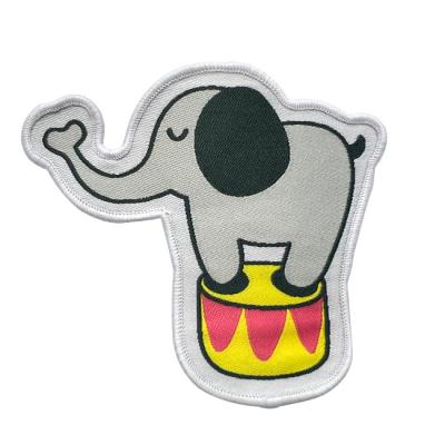 China Kartonnen kinderen geweven leuke kledingpatches Stitch Iron On Patch Shrinkproof Te koop