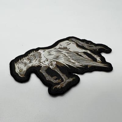 Cina L'animale su ordinazione dettaglia le toppe tessute del ricamo di Logo Patch Self Adhesive Backing in vendita