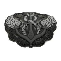 China Custom 3D Embroidered Leather Patch with Laser Cut Border 200 Pieces MOQ for sale