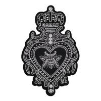 China Custom Metallic Logo Bee Woven Patch 200 Pieces Minimum Order Polyester Embroidered Border for sale