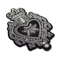 China Custom Metallic Logo Bee Woven Patch 200 Pieces Minimum Order Polyester Embroidered Border for sale
