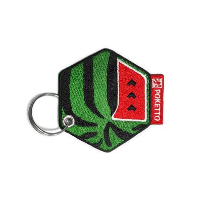 Cina Keychains ricamato personale, catena dell'orologio chiave del ricamo dell'OEM del fondo della saia in vendita