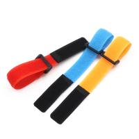 China Adjustable Nylon Hook and Loop Cable Ties with Buckle 15x2 cm Custom Colors for sale