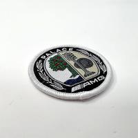 China Custom Iron On Woven Patch Overlock Interlining for Garment Bag 100pcs MOQ for sale