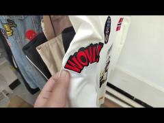Skull Custom Embroidered Letter Patches With Merrow Border Adhesive Backing