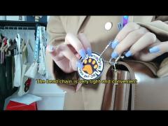 Shape Custom Embroidered Keychain , Twill / Fabric Pilot Key Tag