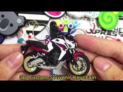 Soft 3D PVC Key Chains Customized Cartoon Key Ring