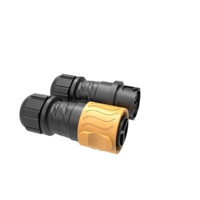 China P25 Three-Core IP67 Waterproof Circular Connector with 25A Current Rating and Self-Locking Assembly for Micro Inverter Box for sale