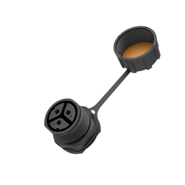 Quality M25 3-Core IP67 Waterproof Circular Connector Female Micro Inverter 500V Rated for sale